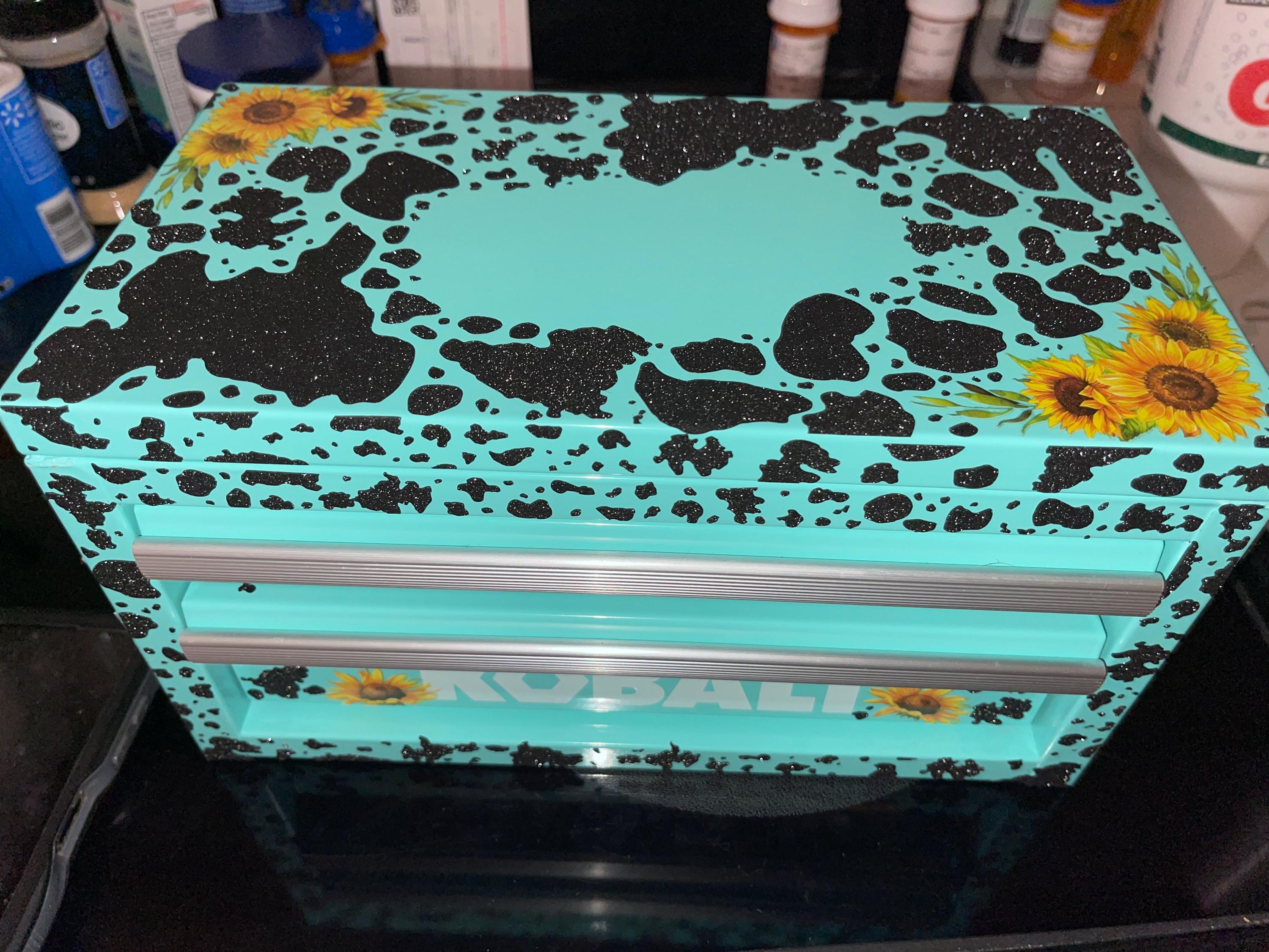 Custom Teal Kobalt 2 Drawer Mini Toolbox/ Makeup/ Jewelry Box....your ...