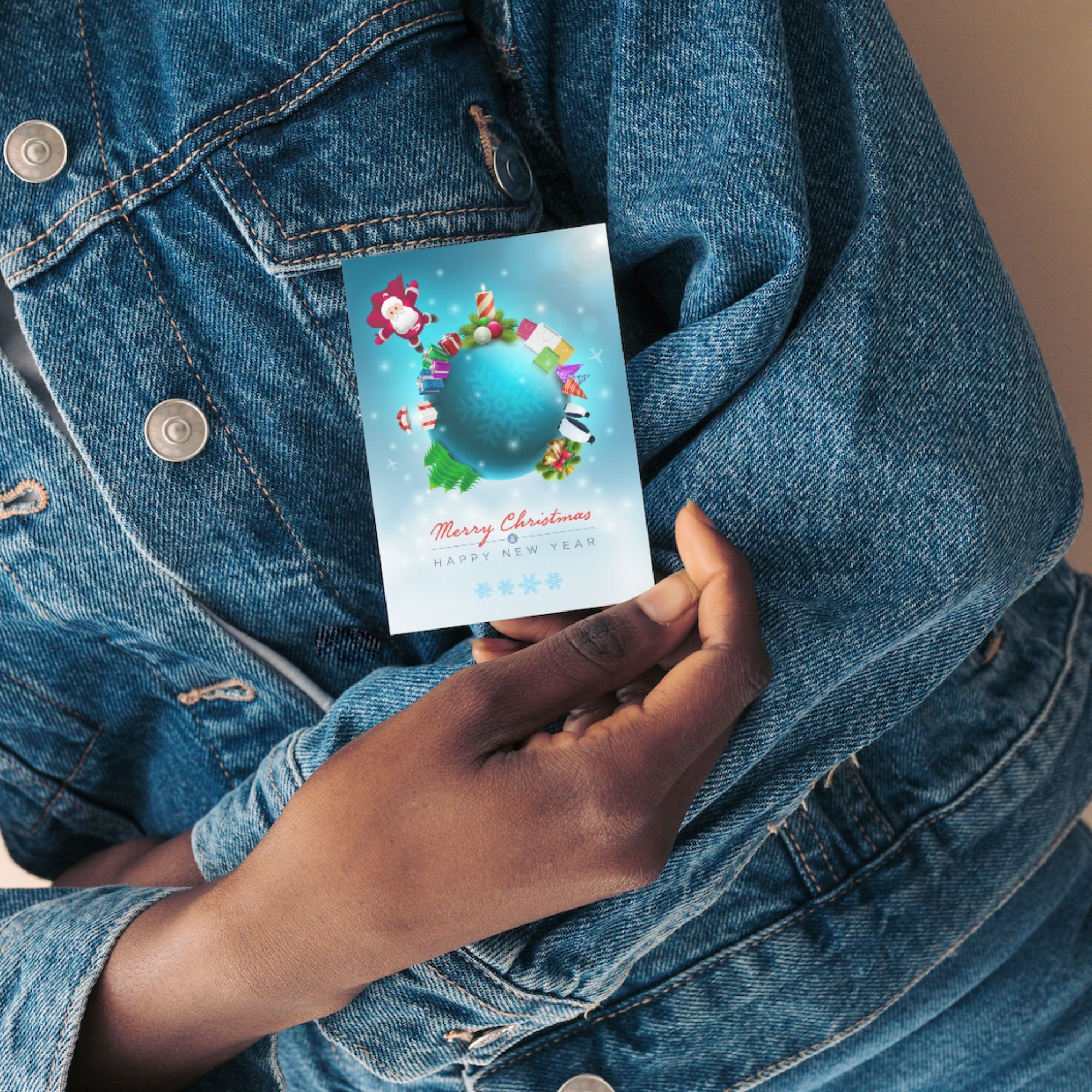 Digital Printable Vector Illustration of Christmas Cards, Sticker or ...