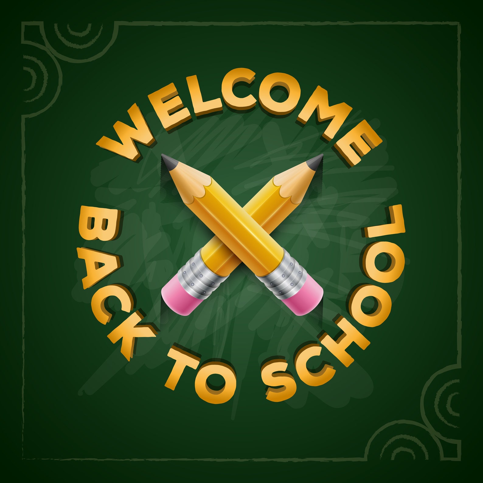 Digital Printable Vector Multicolored back to School Text. Welcome Back ...