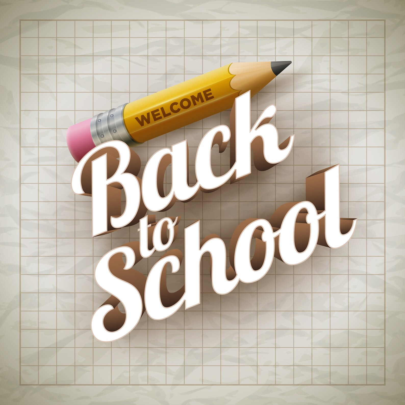 Digital Printable Vector Multicolored back to School Text. Welcome Back ...