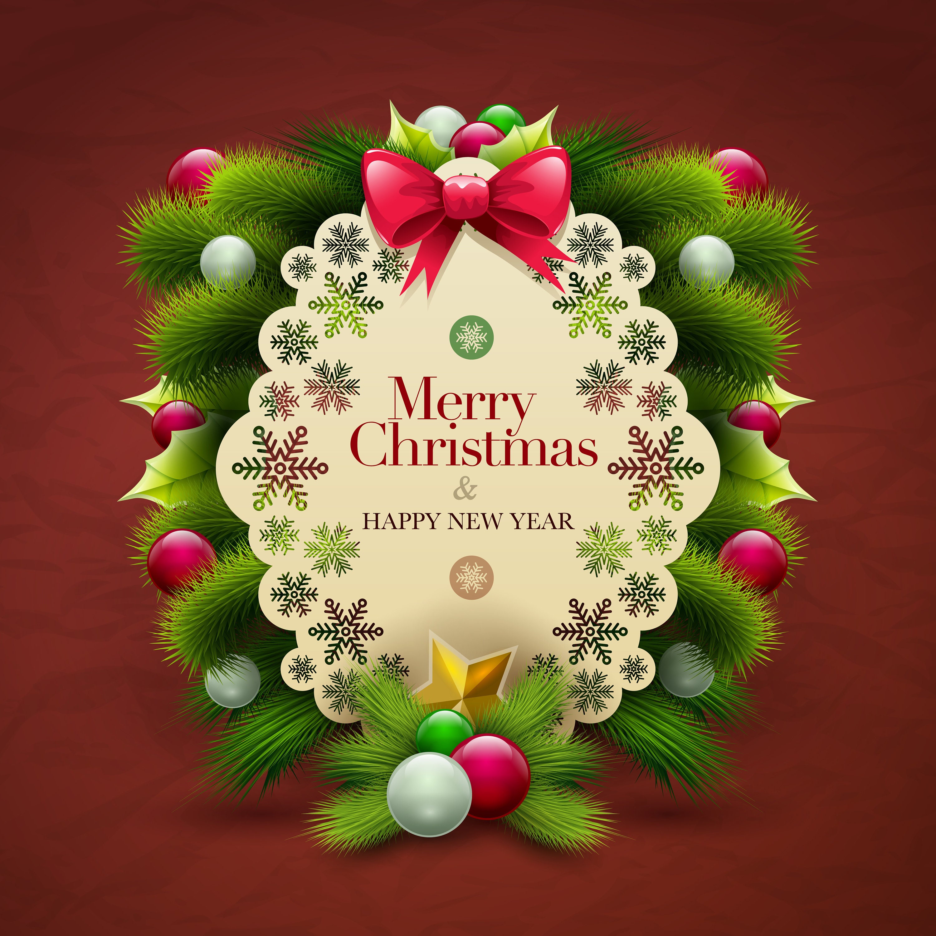 6 Digital Printable Vector Christmas Card, Poster or Sticker ...