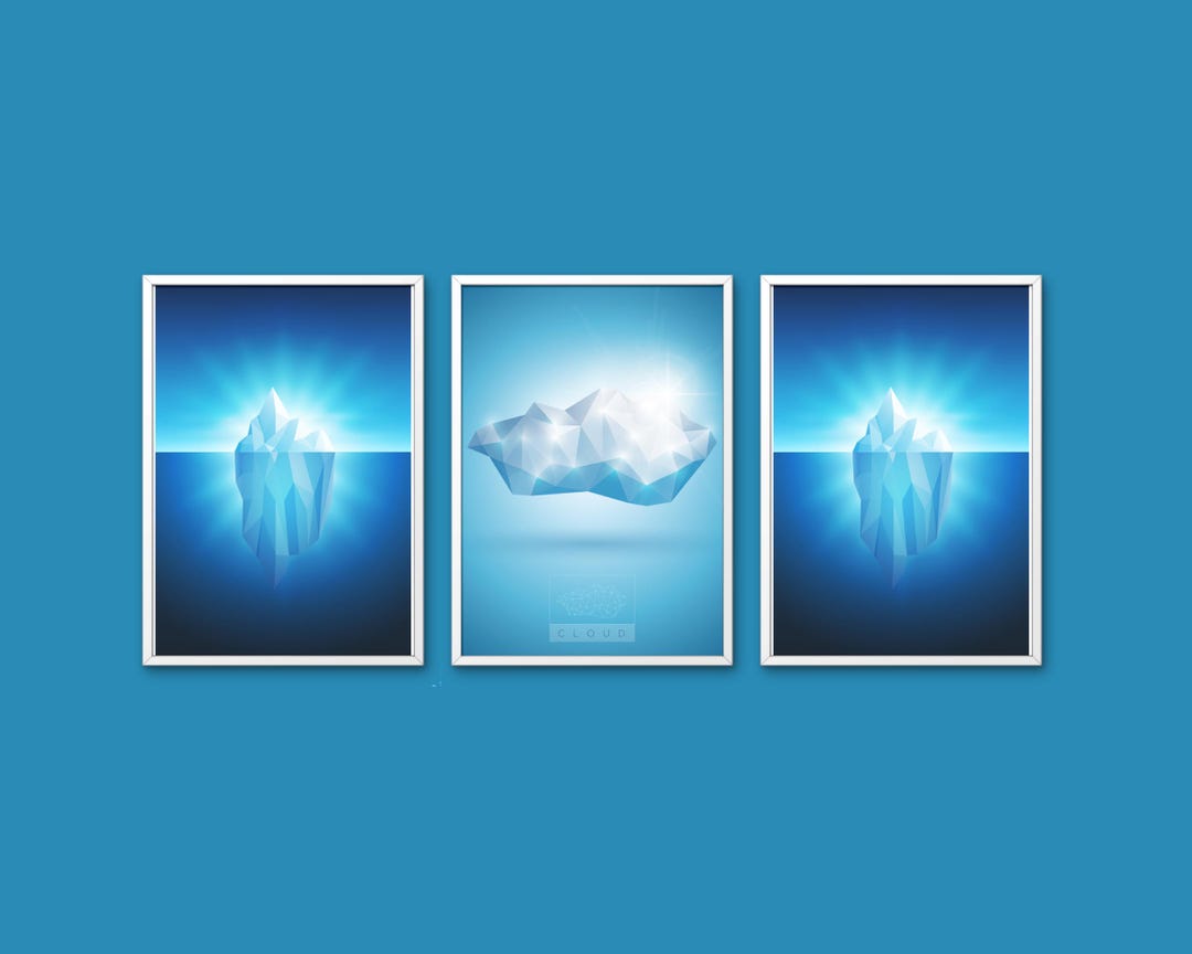 Digital Printable Vector Illustration of Posters, Badge With Polygonal ...