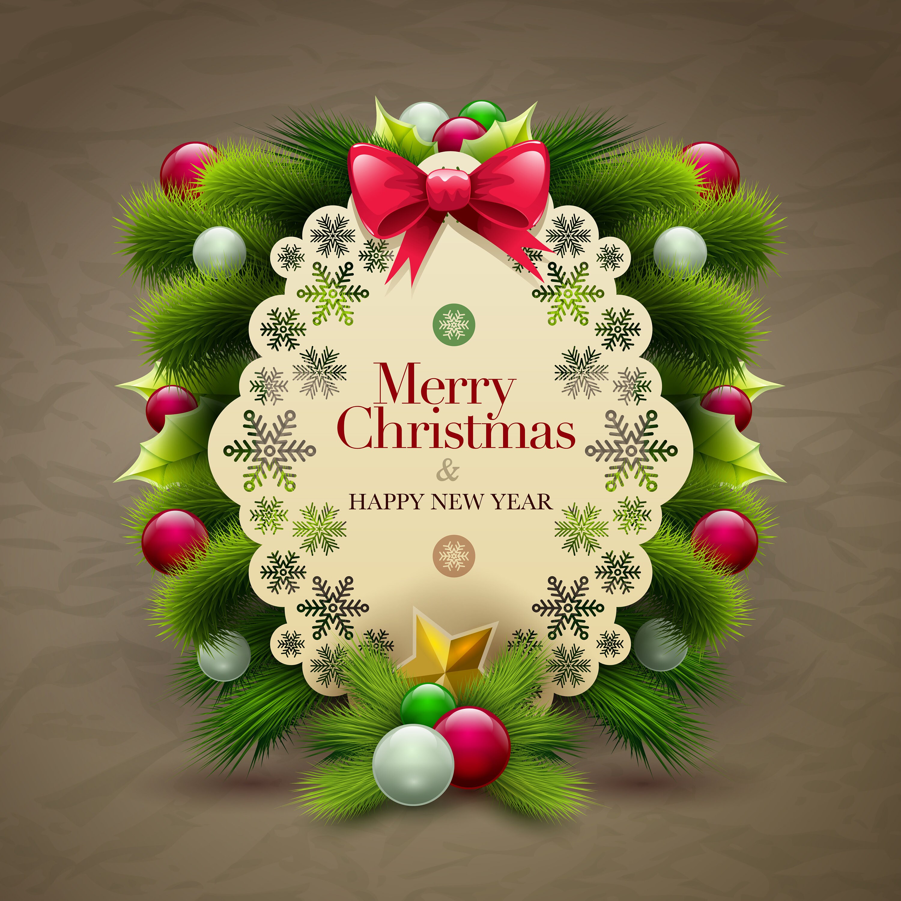 6 Digital Printable Vector Christmas Card, Poster or Sticker ...