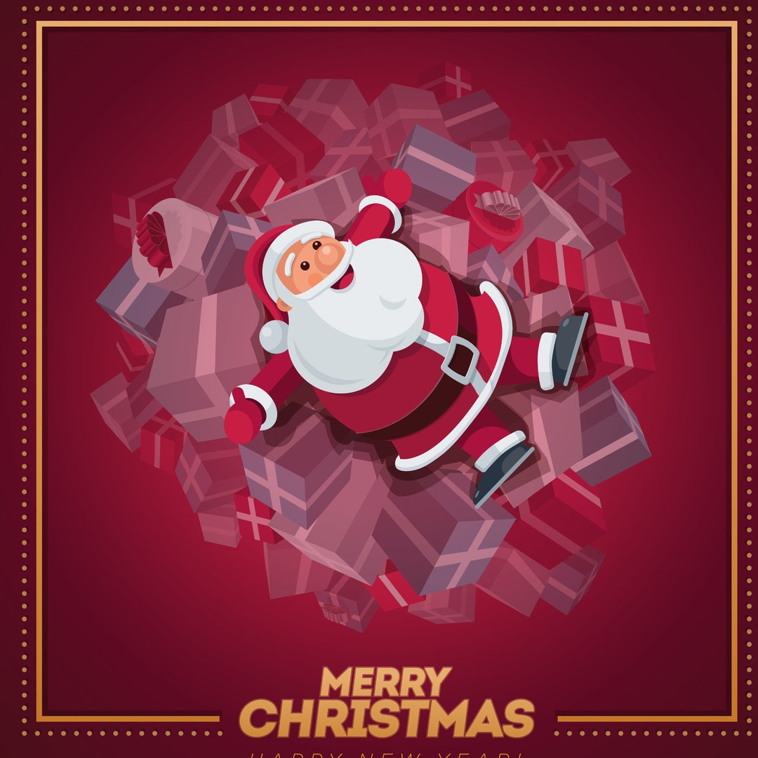 6 Digital Printable Christmas Cards, Tshirts, Stickers, Digital ...