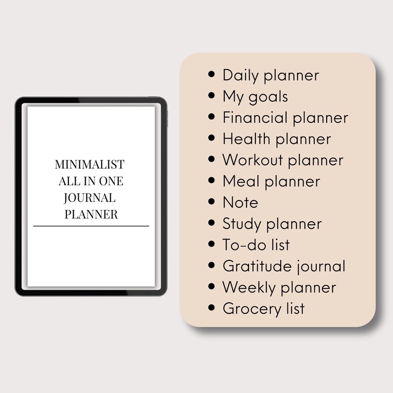 Printable All in One Planner, Weekly Planner, Monthly Planner ...