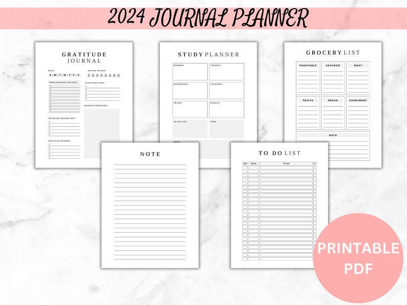Printable All in One Planner, Weekly Planner, Monthly Planner ...