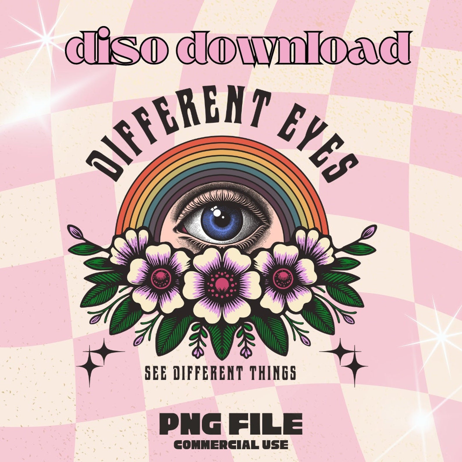 PNG File Instant Download Commercial Use Tshirt Graphics Different Eyes ...