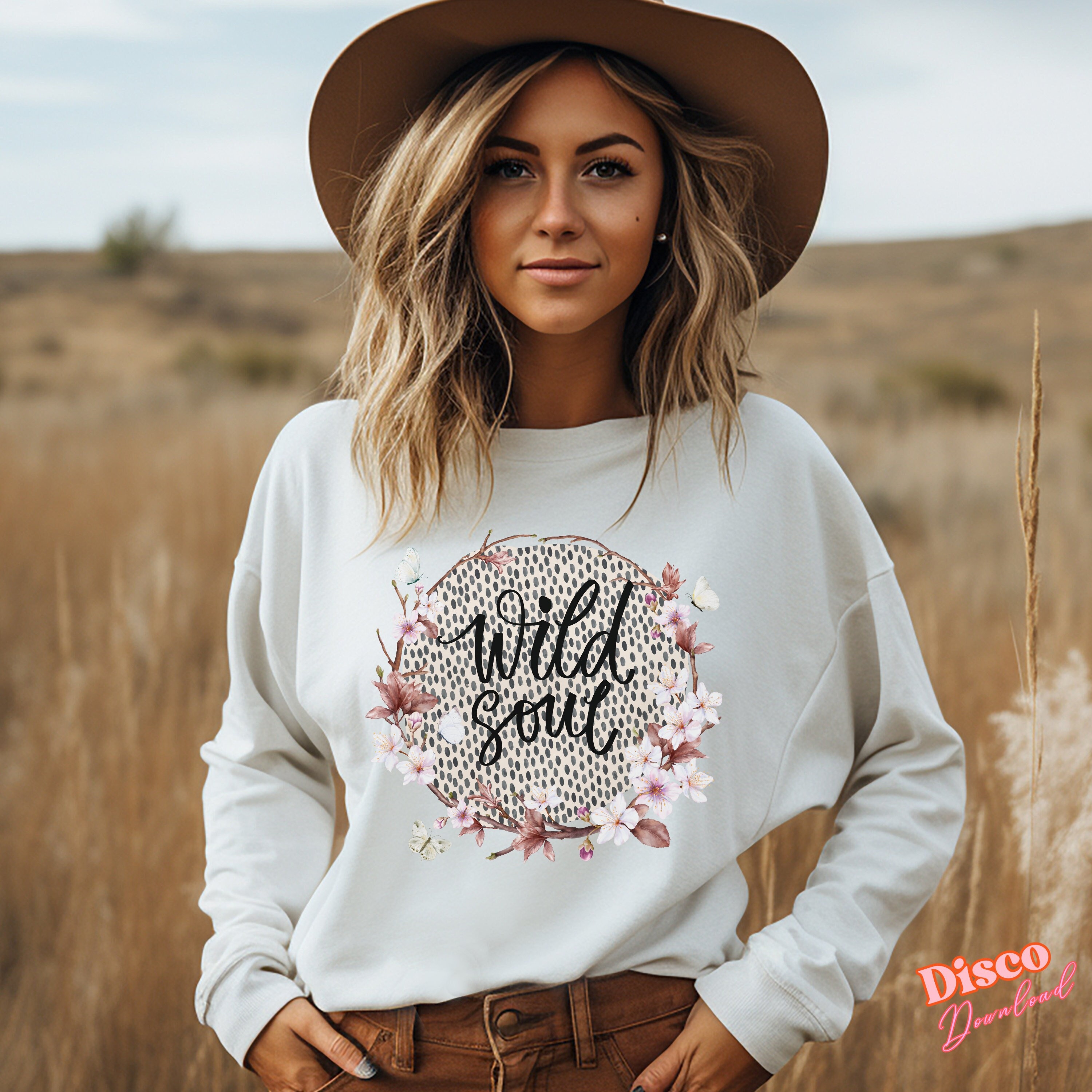 Wild Soul Floral Cheetah Svg PNG Boho Png Digital Download Cowgirl ...