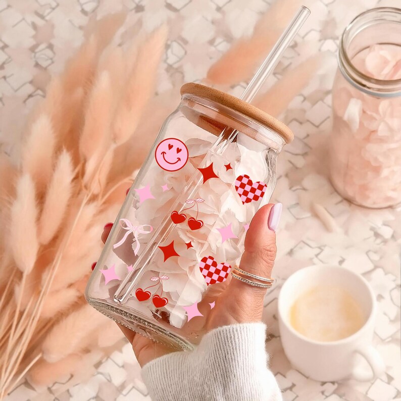 Pink Aesthetic Wrap Png Checkered Print Tumbler Wraps Smiley Face ...