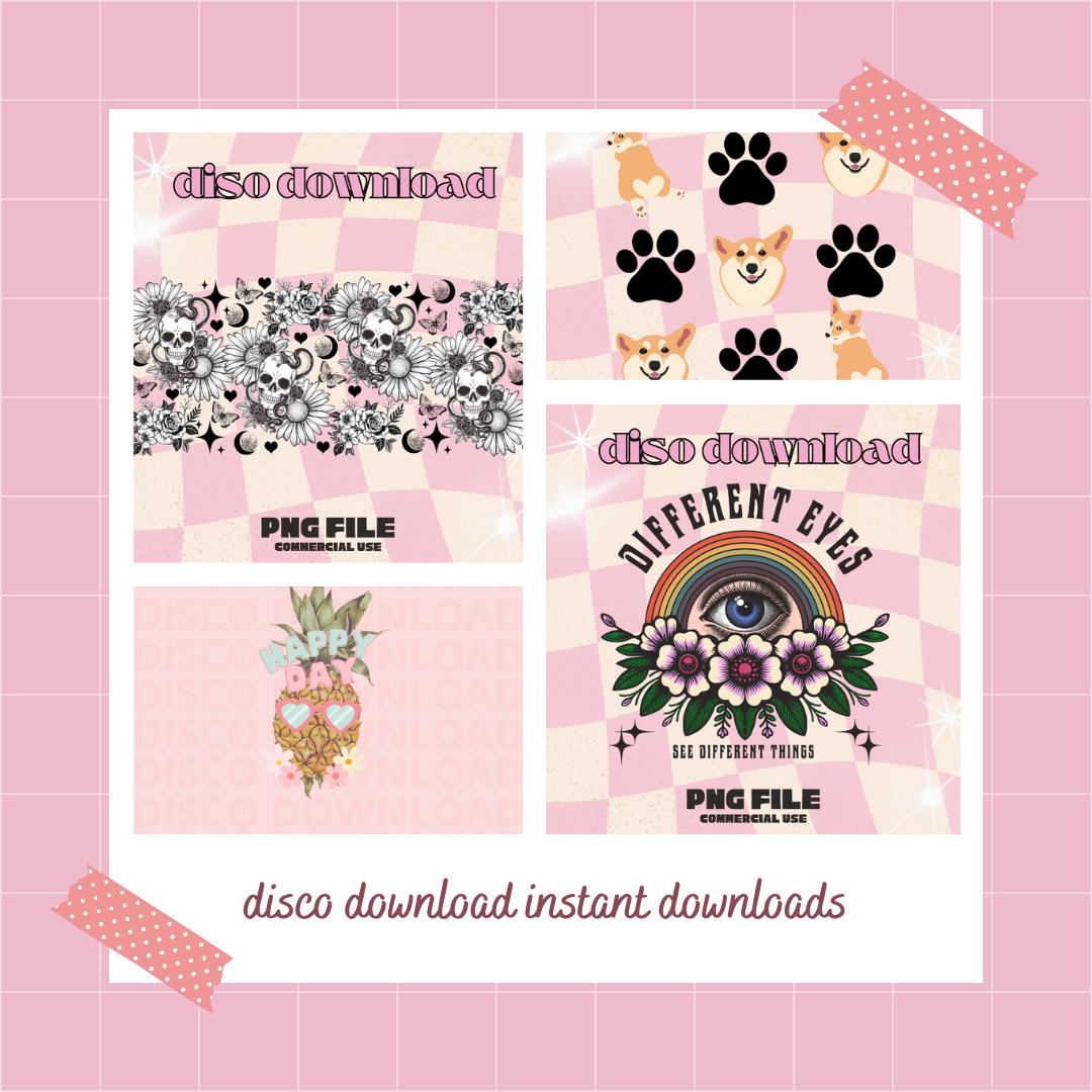 Cosmic Cowgirl Libbey Cup Wrap Retro Western Tumbler Wraps Disco Png ...