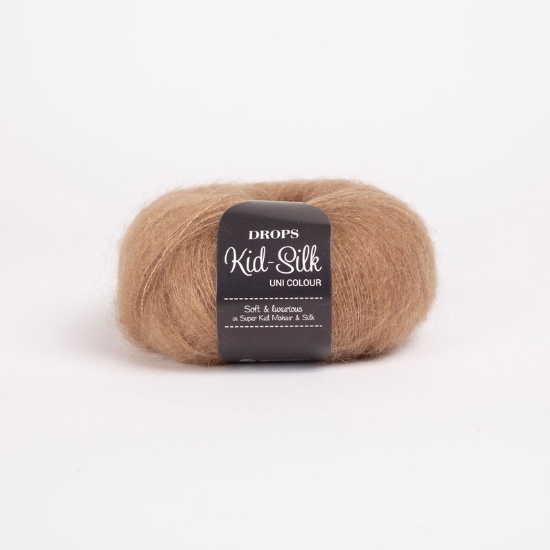 Drops Kid Silk Premium Soft Yarn, Blend Mohair and Silk Yarns, Luxury ...