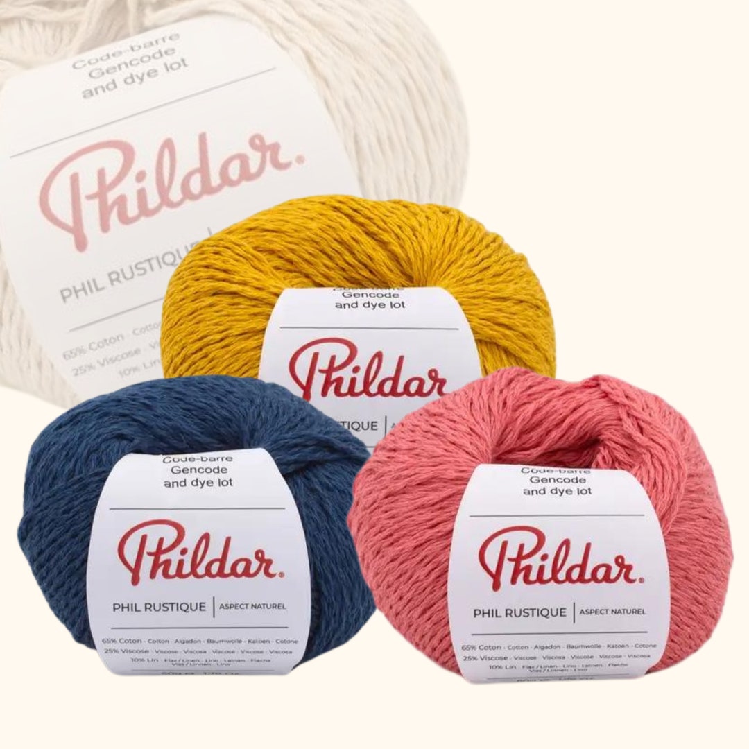 Phildar RUSTIQUE Cotton and Linen Yarn, Natural Yarns Linen, Crochet ...