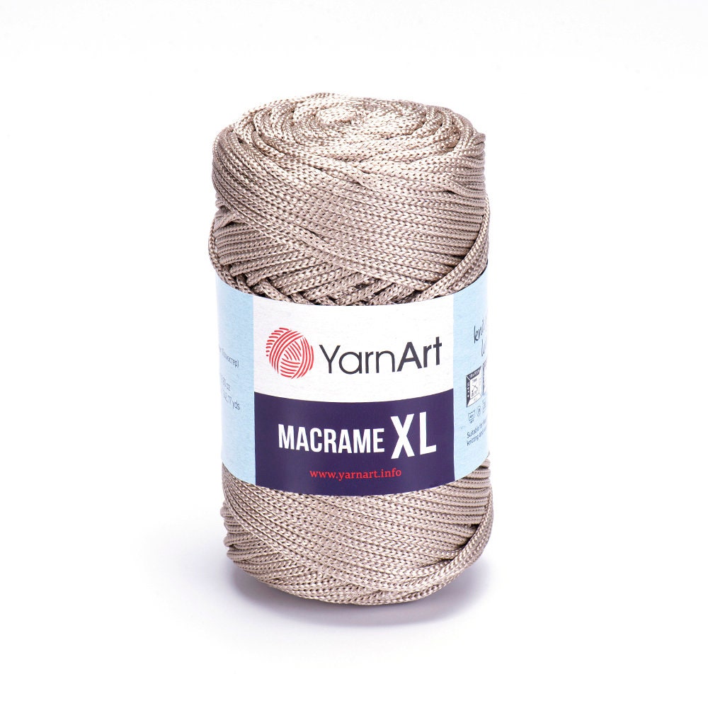 Yarnart Macrame XL Yarn, Polyester Super Bulky Rope, Home Decor Macrame ...