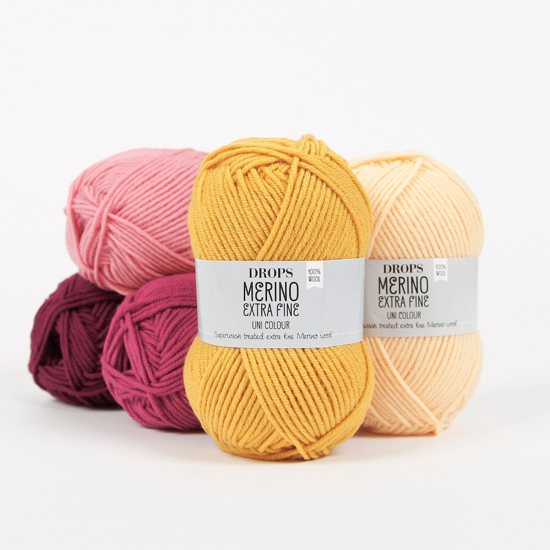 DROPS Merino Extra Fine Wool Yarn, Premium Quality Wool, Merino Yarn ...