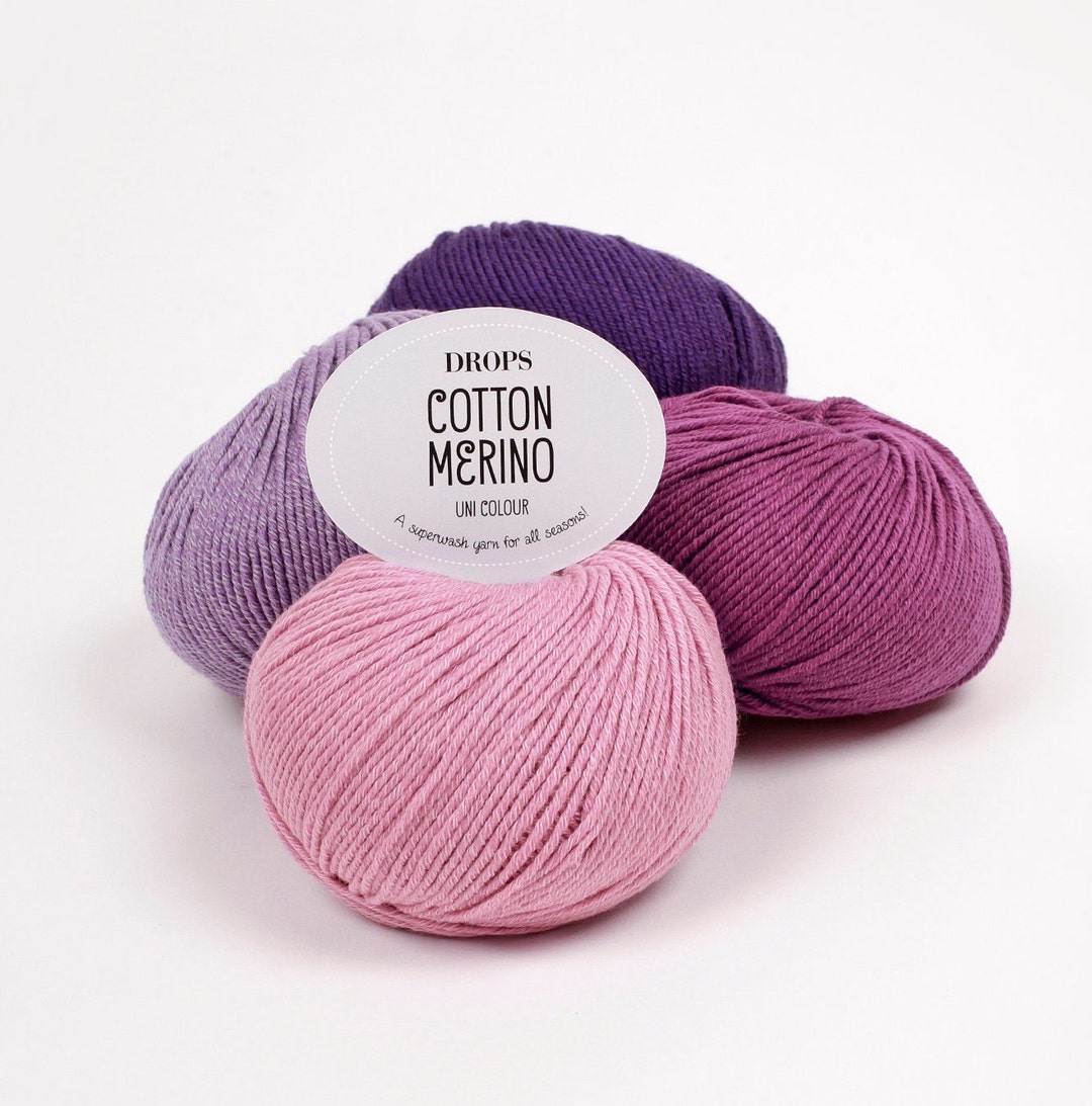 DROPS Cotton Merino Wool Yarn, Superwash Merino Wool Yarn ,cotton Yarn ...