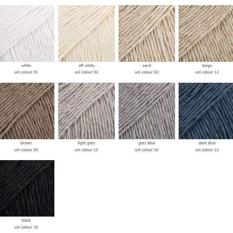 DROPS Bomull-lin, Cotton and Linen Yarn, Natural Yarn Linen, Yarn for ...