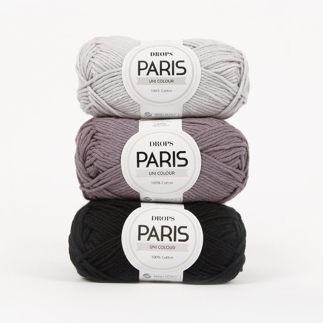 DROPS Paris Cotton Yarn, Aran Weight Yarn, Natural Summer Yarn, Pure ...