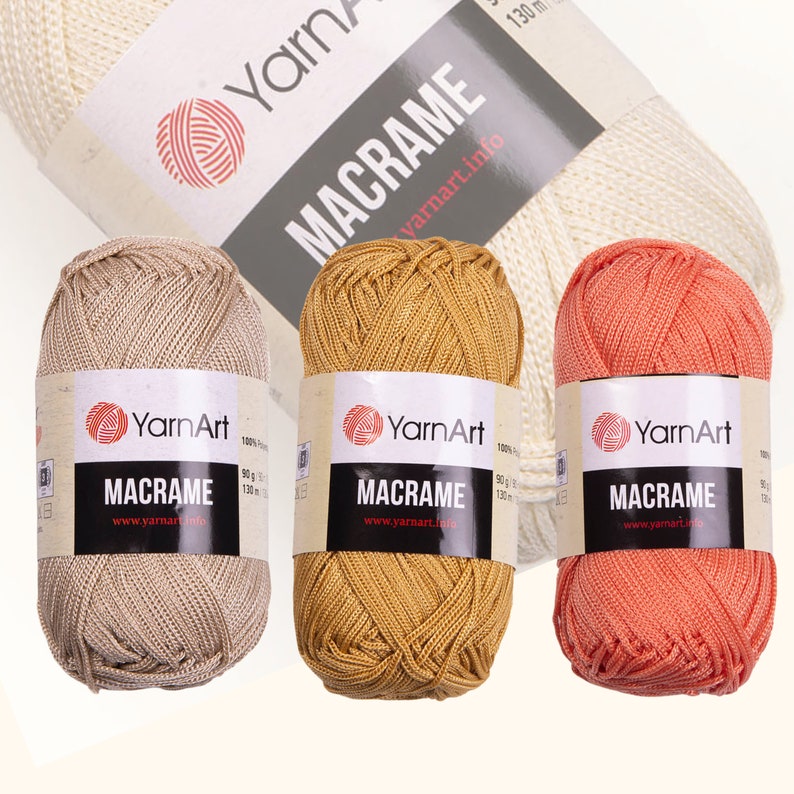 Yarnart Macrame Cord, Macrame Yarn, Polyester Rope, Rugs Yarn, Home ...
