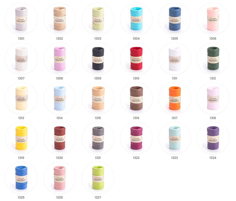 Yarnart Papiro Natural Raffia Yarn – 100g/130m | Eco-friendly Crafting ...