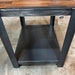 Butcher Block End Table W/metal Base Shelf - Etsy