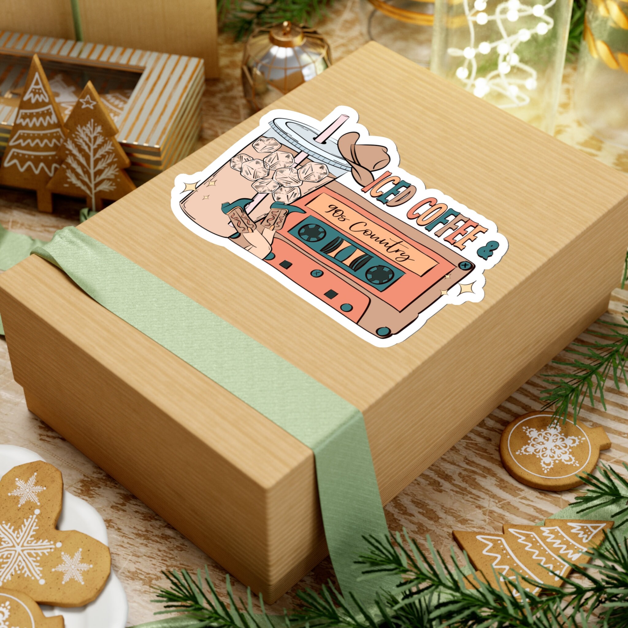 Iced Coffee and 90's Country Country Nashville Kiss-cut Stickers - Etsy