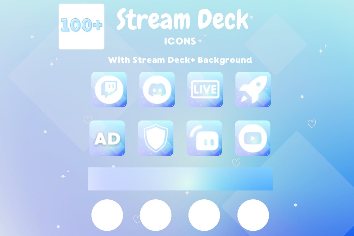 Stream Deck Icons Blue Gradient 100 Elgato Stream Deck and Stream Deck ...