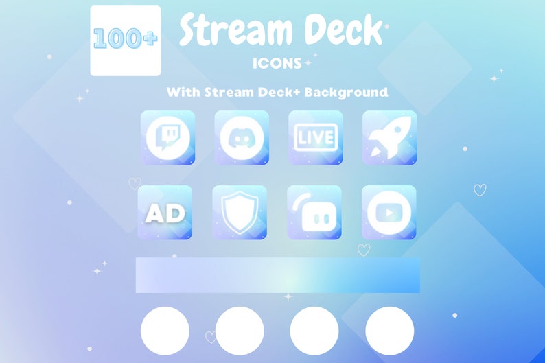 Stream Deck Icons Blue Gradient 100+ | Elgato Stream Deck and Stream ...