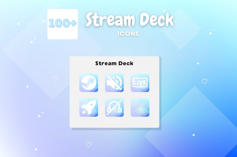 Stream Deck Icons Blue Gradient 100+ | Elgato Stream Deck and Stream ...
