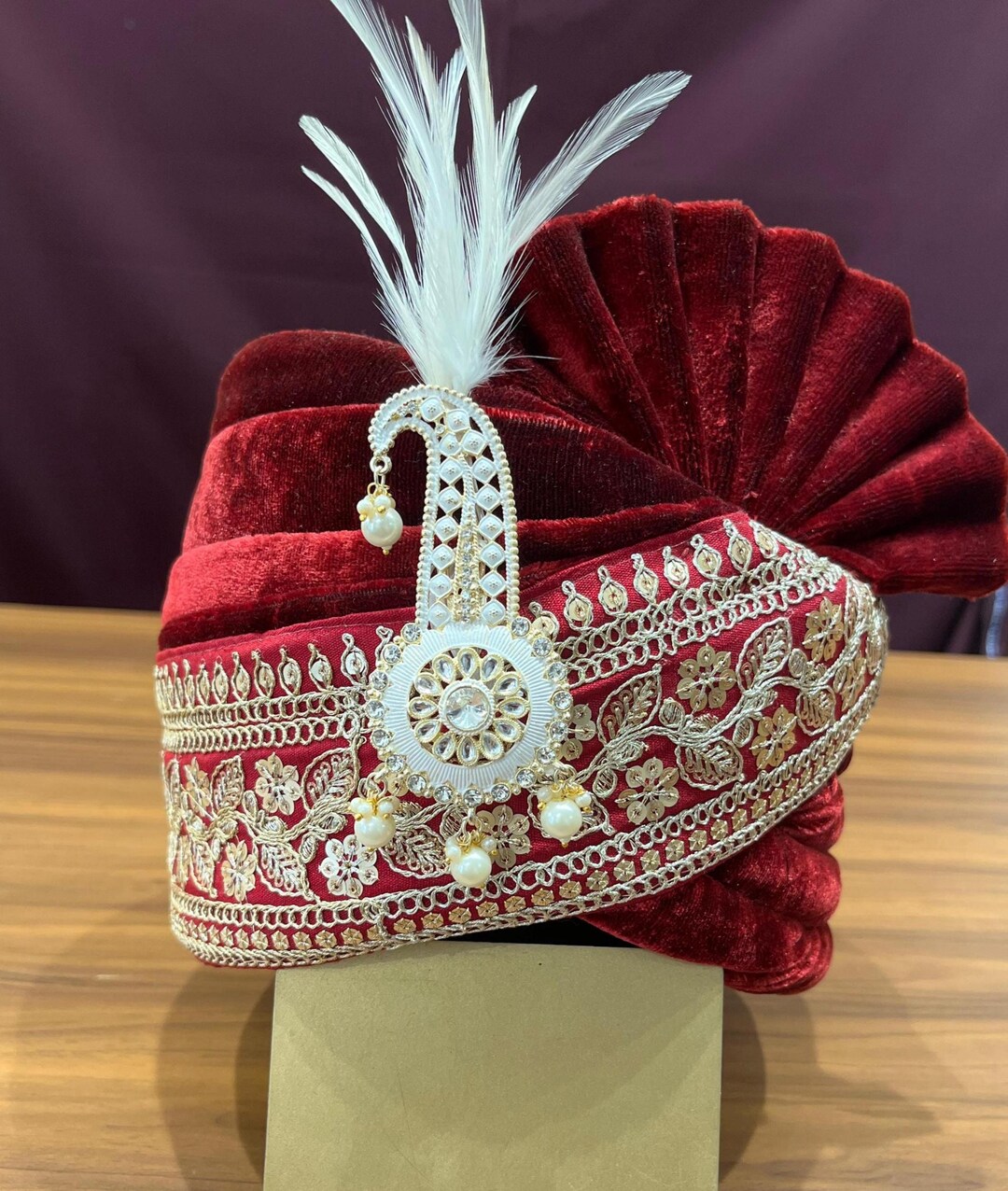 Indian Groom Turban Brooch: Dulha Kilangi Accessory - Etsy