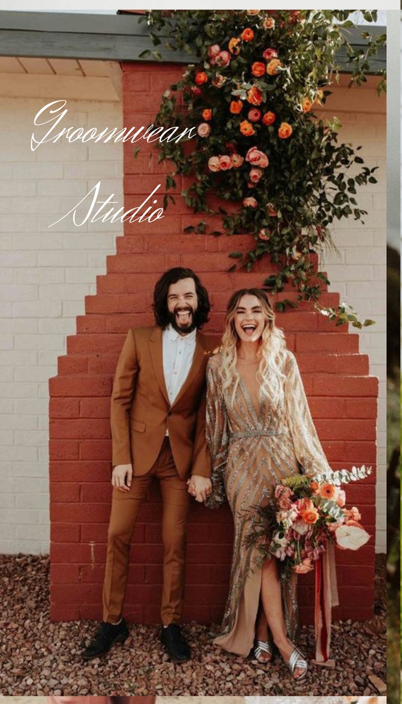 Rust Men Suit Wedding Suit Luxury Suit Ethnic Wedding Wear - Etsy