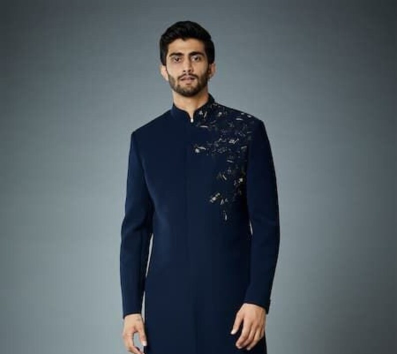 Blue Sherwani for Men, Stylish Man Sherwani , Ethnic Wedding Sherwani ...