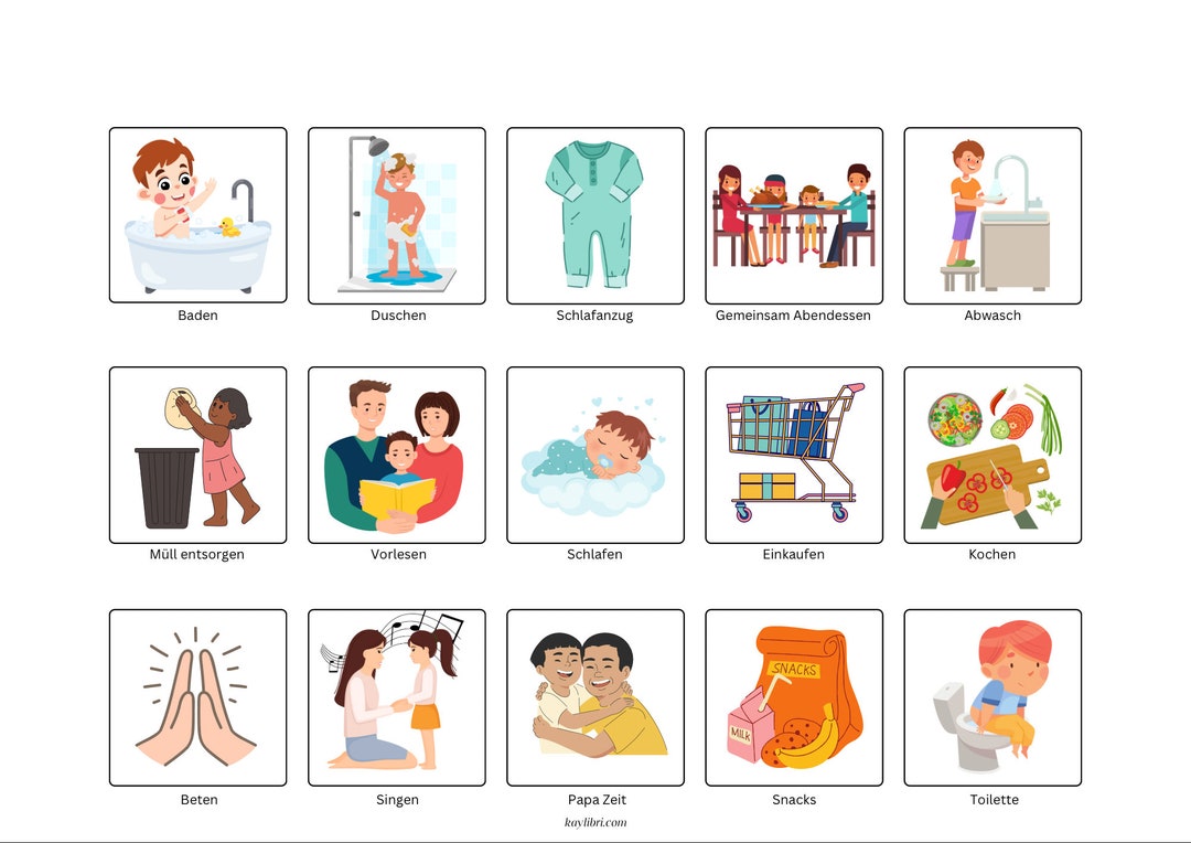 Agenda giornaliera per bambini, carte di routine - Etsy Italia