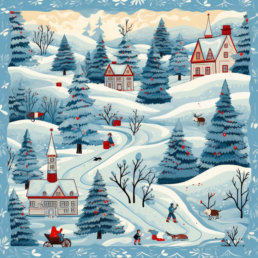 Snowy Winter Wonderland,magical Snowscape, Snow, Cozy Winter, Village ...