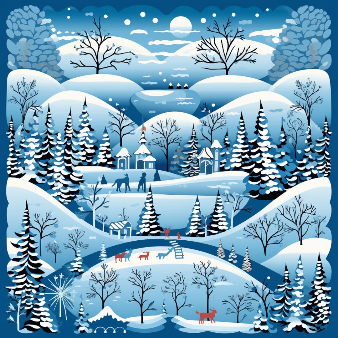 Snowy Winter Wonderland,magical Snowscape, Snow, Cozy Winter, Village ...