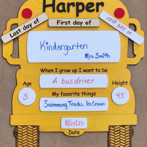 First Day of School Bus Sign | Last Day of School Bus Sign | Back to ...
