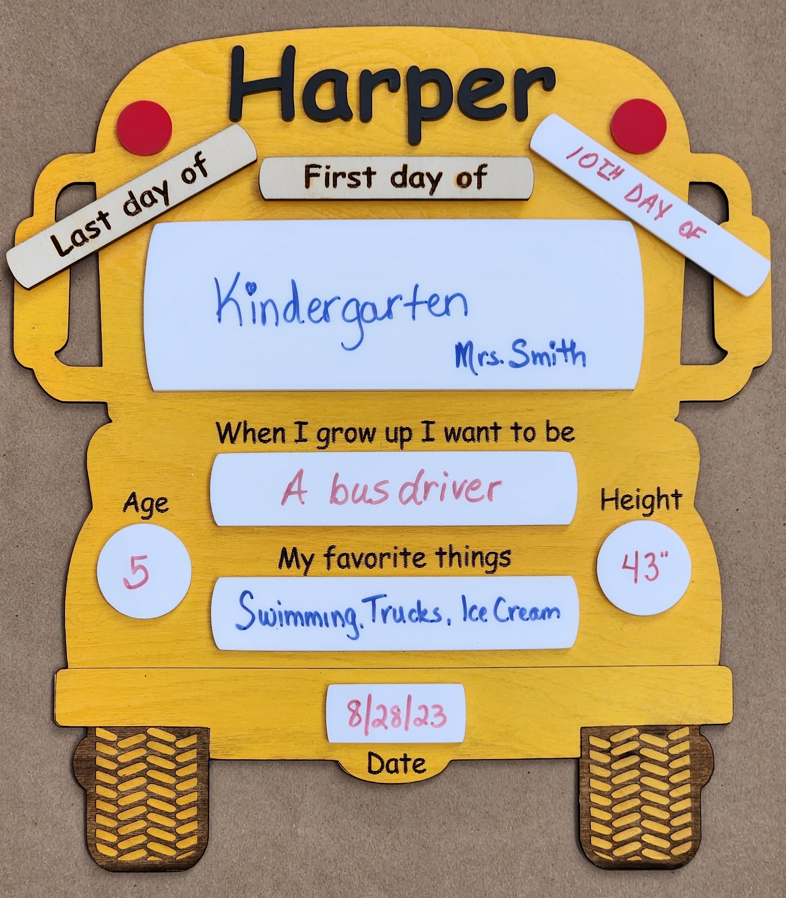 First Day of School Bus Sign | Last Day of School Bus Sign | Back to ...