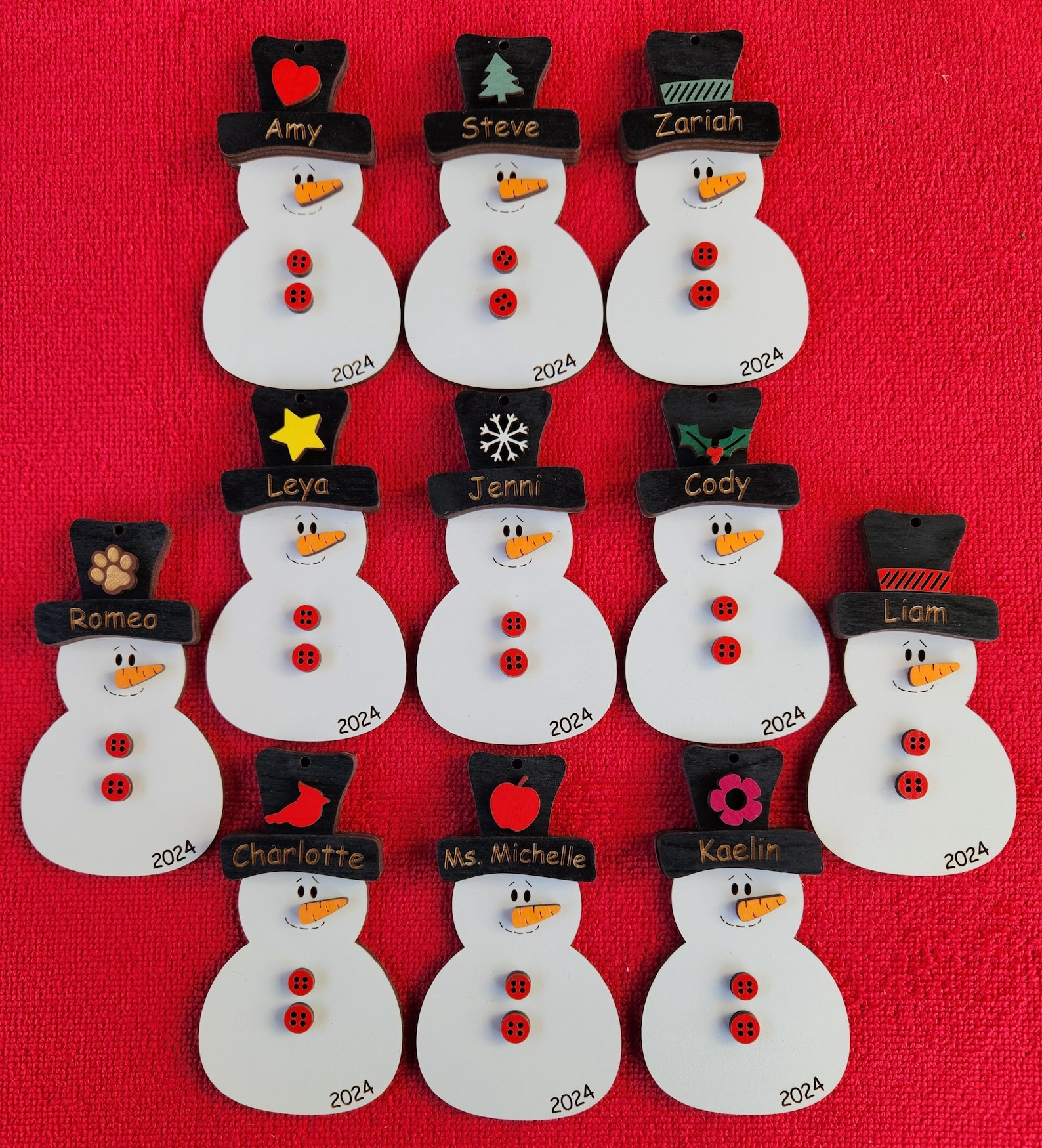 Personalized Snowman Christmas Ornament - Gift Tag - Stocking Tag ...