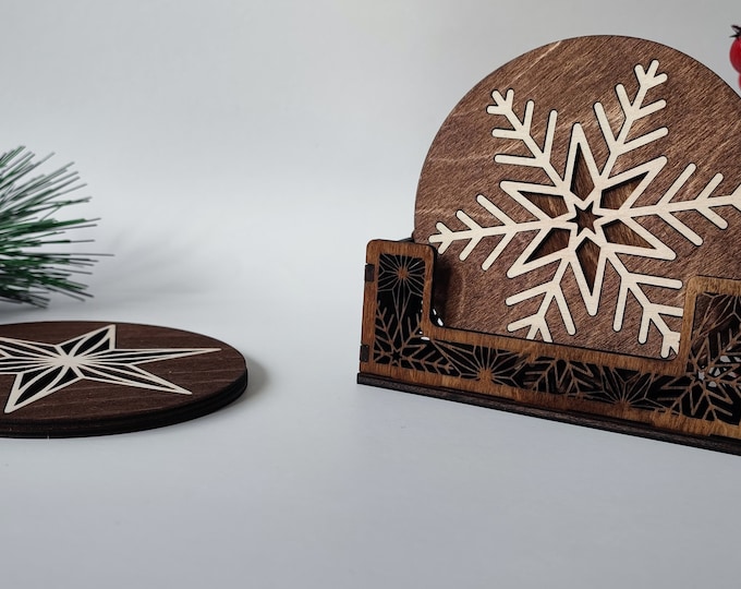 Winter Wonderland Resin Coasters 4 in Iced Blue With a Sparkle ...