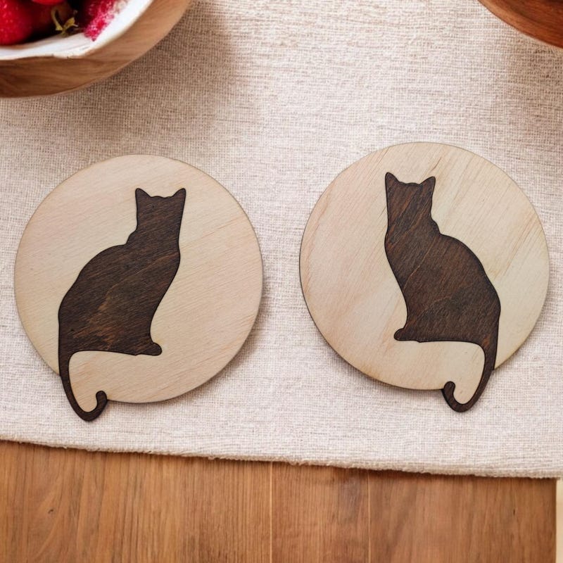 Cat Coasters - Etsy