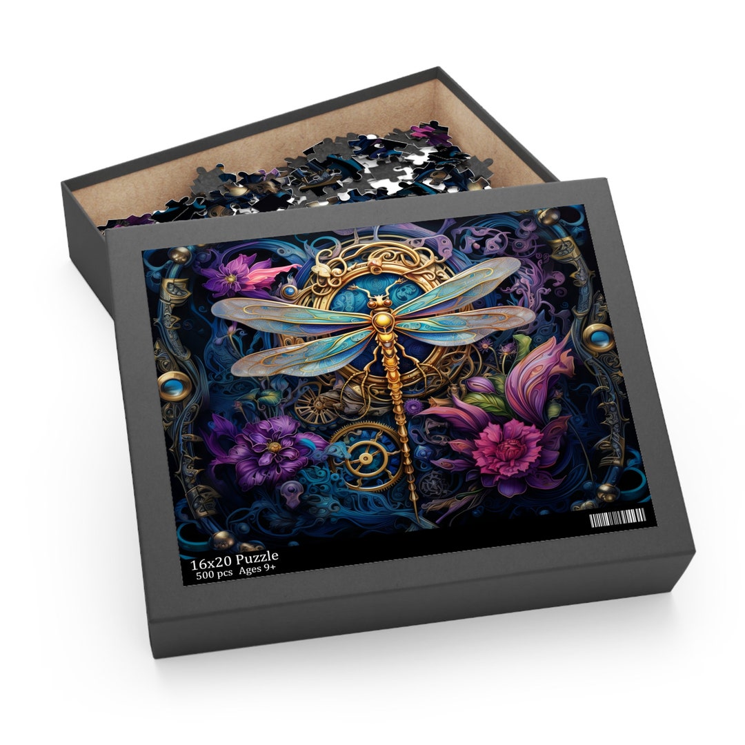Stunning Dragonfly - Puzzle - 3 Size Options, Vibrant Jigsaw, Great ...