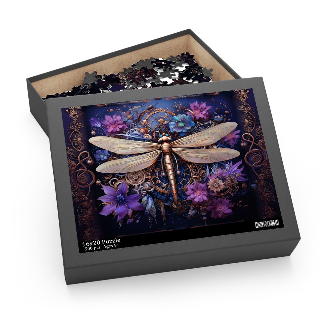 Ethereal Dragonfly - Puzzle - 3 Size Options, Vibrant Jigsaw, Great ...