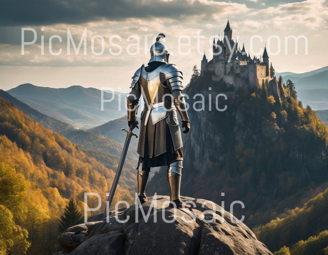 Medieval Knight | Wall Art | Medieval Warrior | Knight Warrior | Castle ...