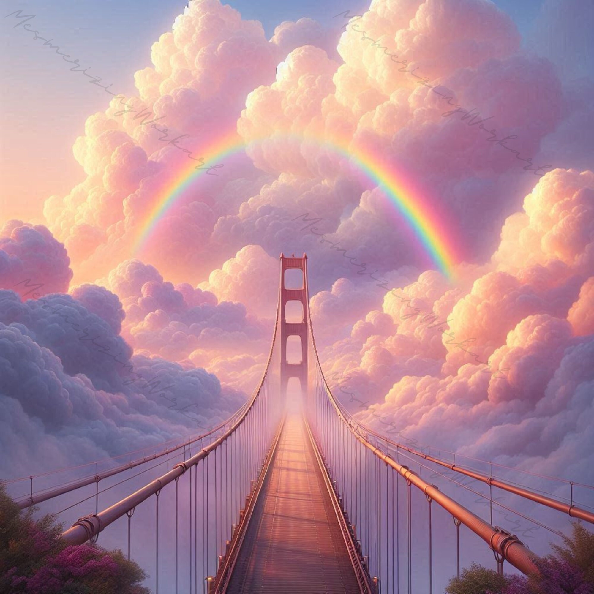 Rainbow Bridge Digital Frame Instant Download PNG Pet Loss Gift ...