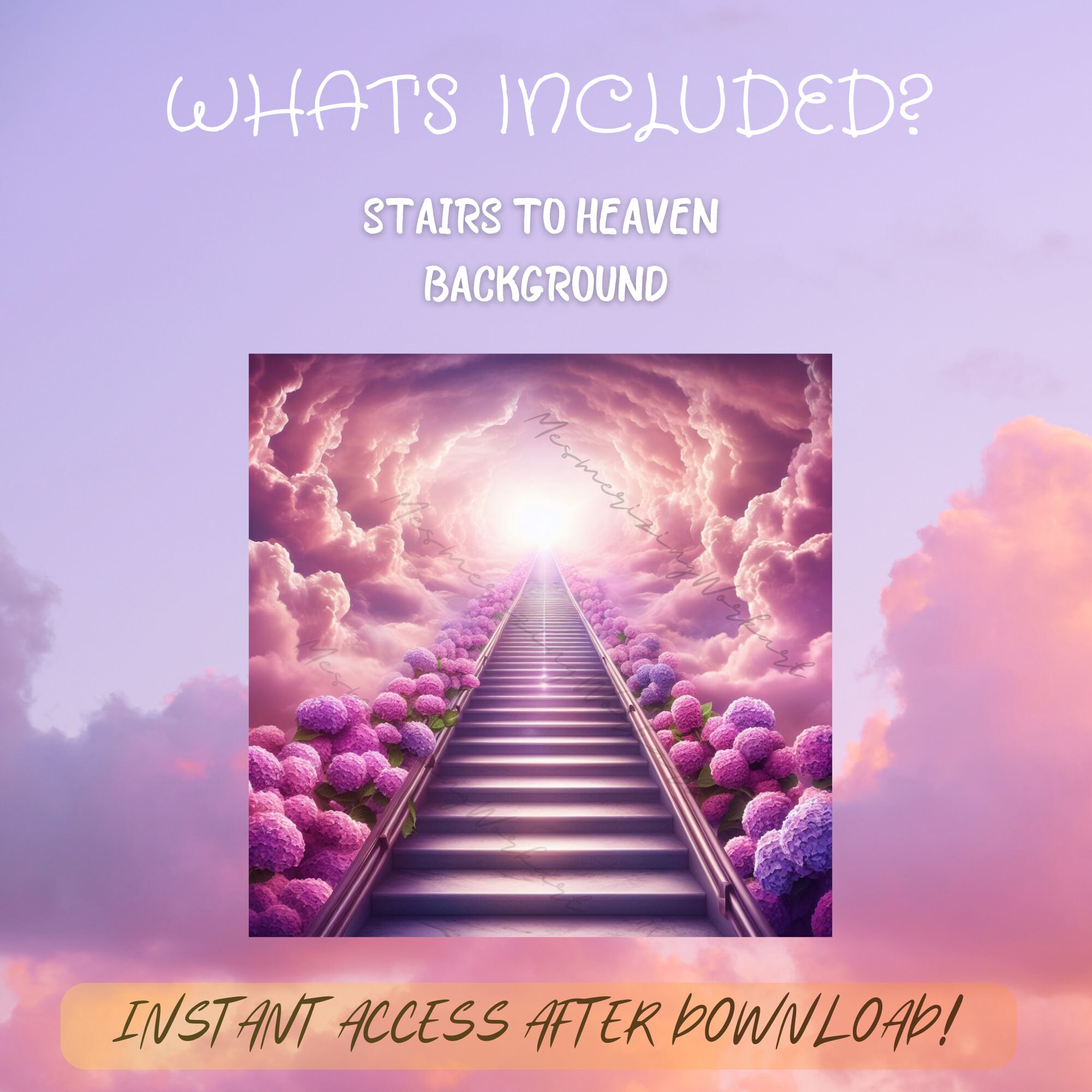 Purple Memorial Stairway to Heaven PNG Heaven Background Funeral Gift ...