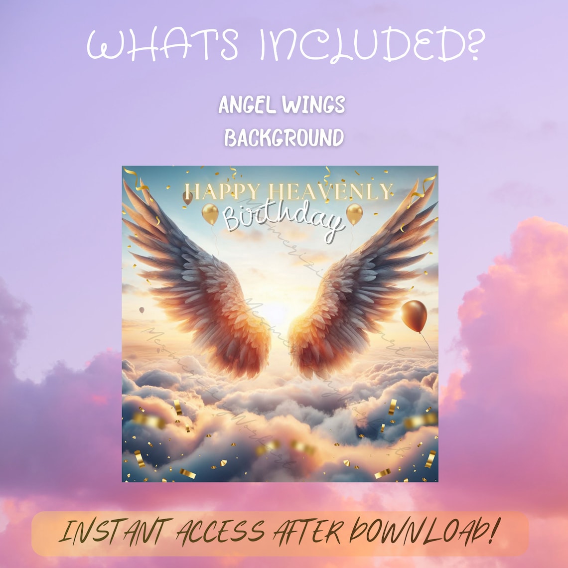 Happy Heavenly Birthday in Loving Memory Birthday in Heaven Overlay ...