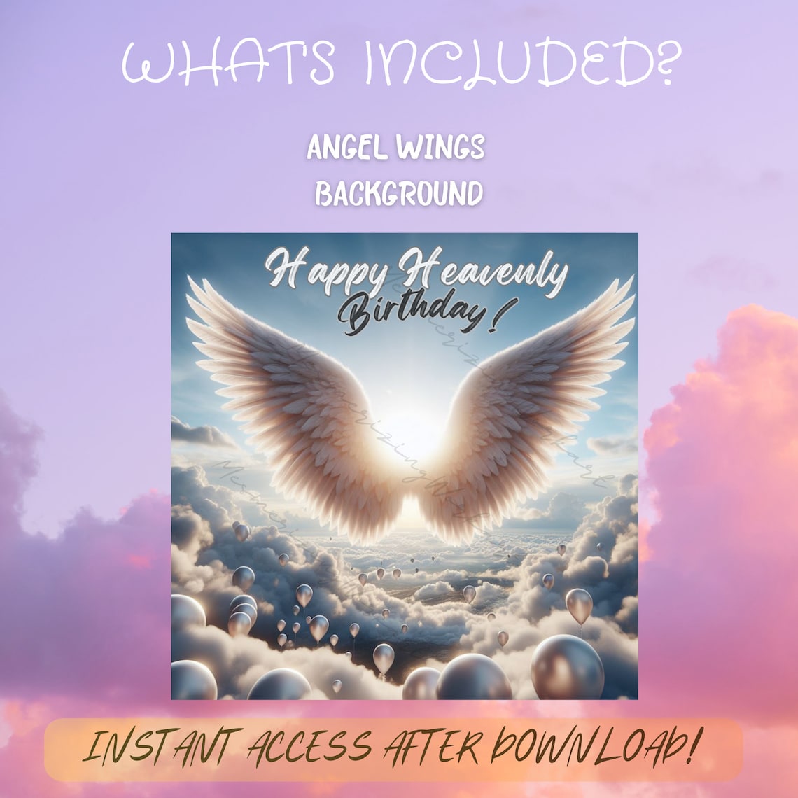 Happy Heavenly Birthday in Loving Memory Birthday in Heaven Overlay ...