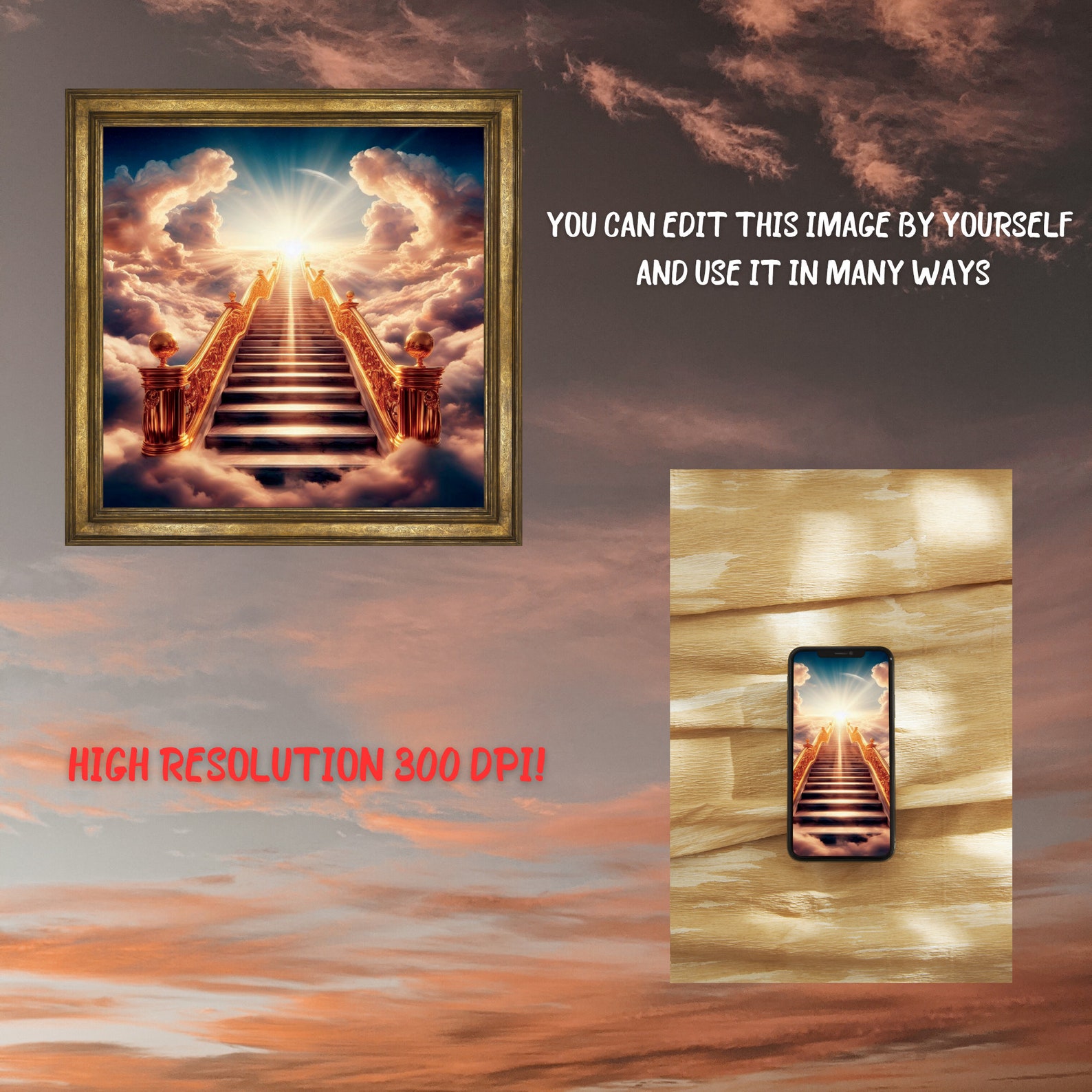 Heaven Background PNG Memorial Background Stairs to Heaven Memorial ...