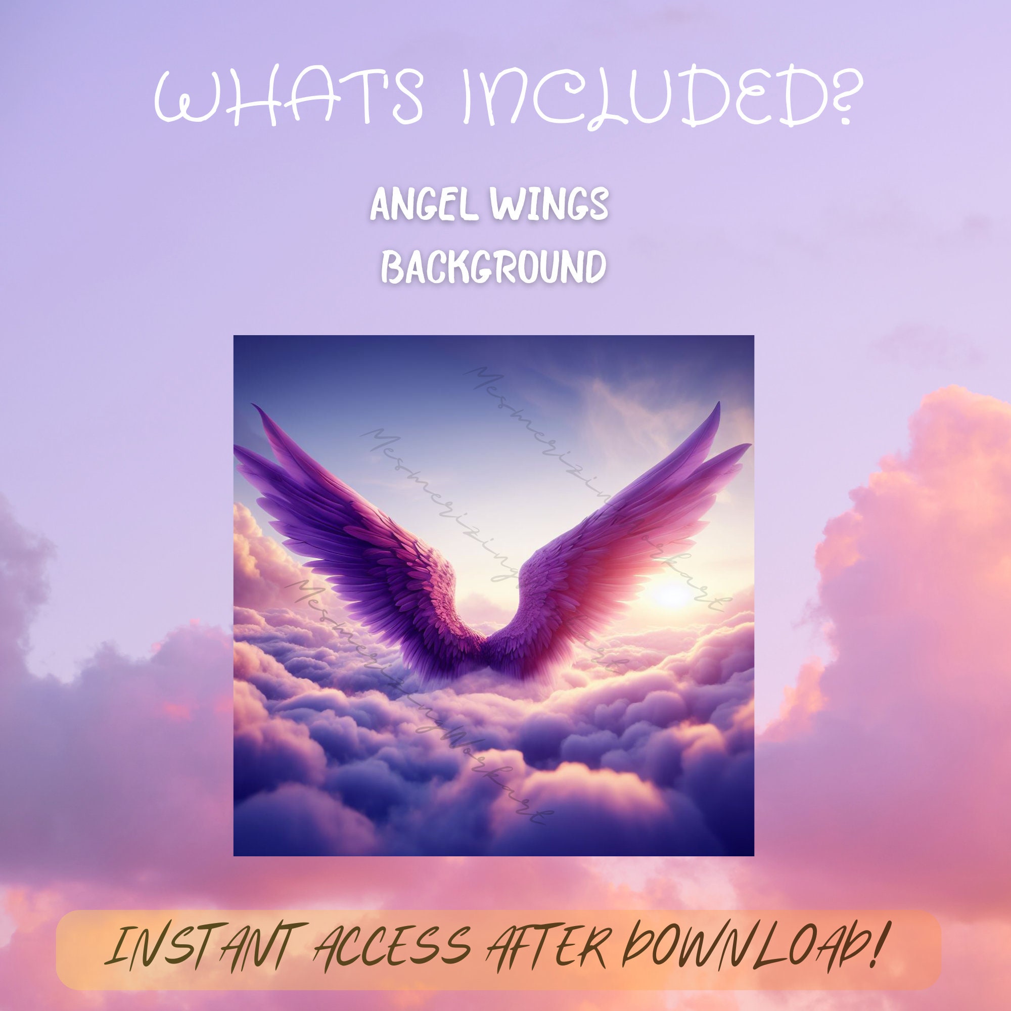 Purple Angel Wings Memorial Background Template Rest in Peace in Loving ...