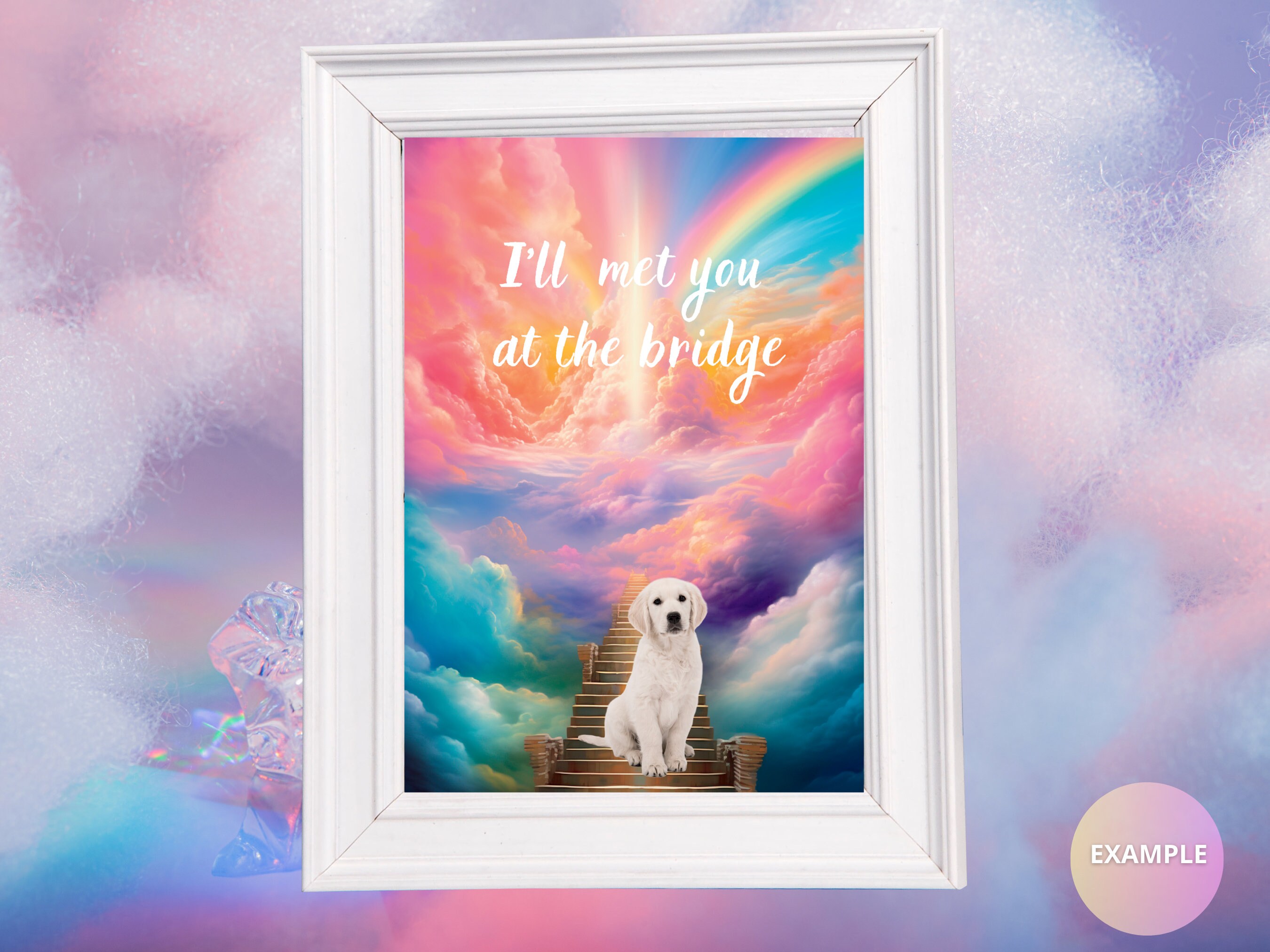 Rainbow Bridge Digital Frame Instant Download PNG Pet Loss - Etsy Canada