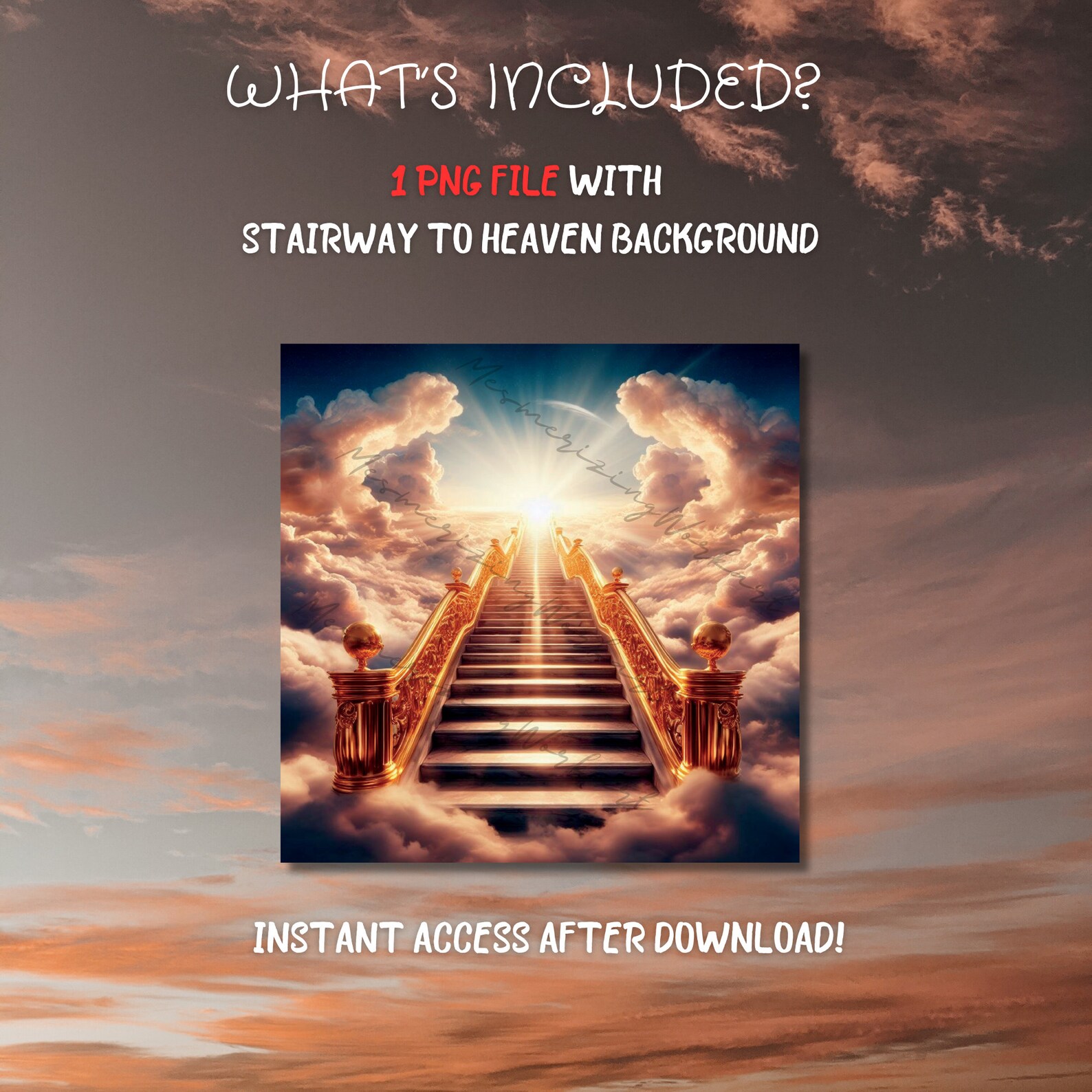 Heaven Background PNG Memorial Background Stairs to Heaven Memorial ...